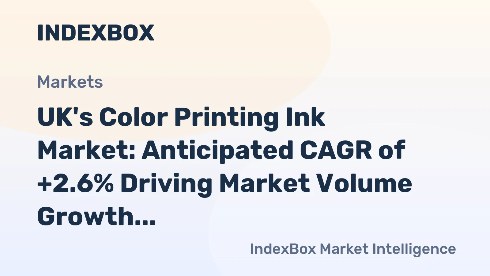 UK's Color Printing Ink Market: Anticipated CAGR of +2.6% Driving Market Volume Growth