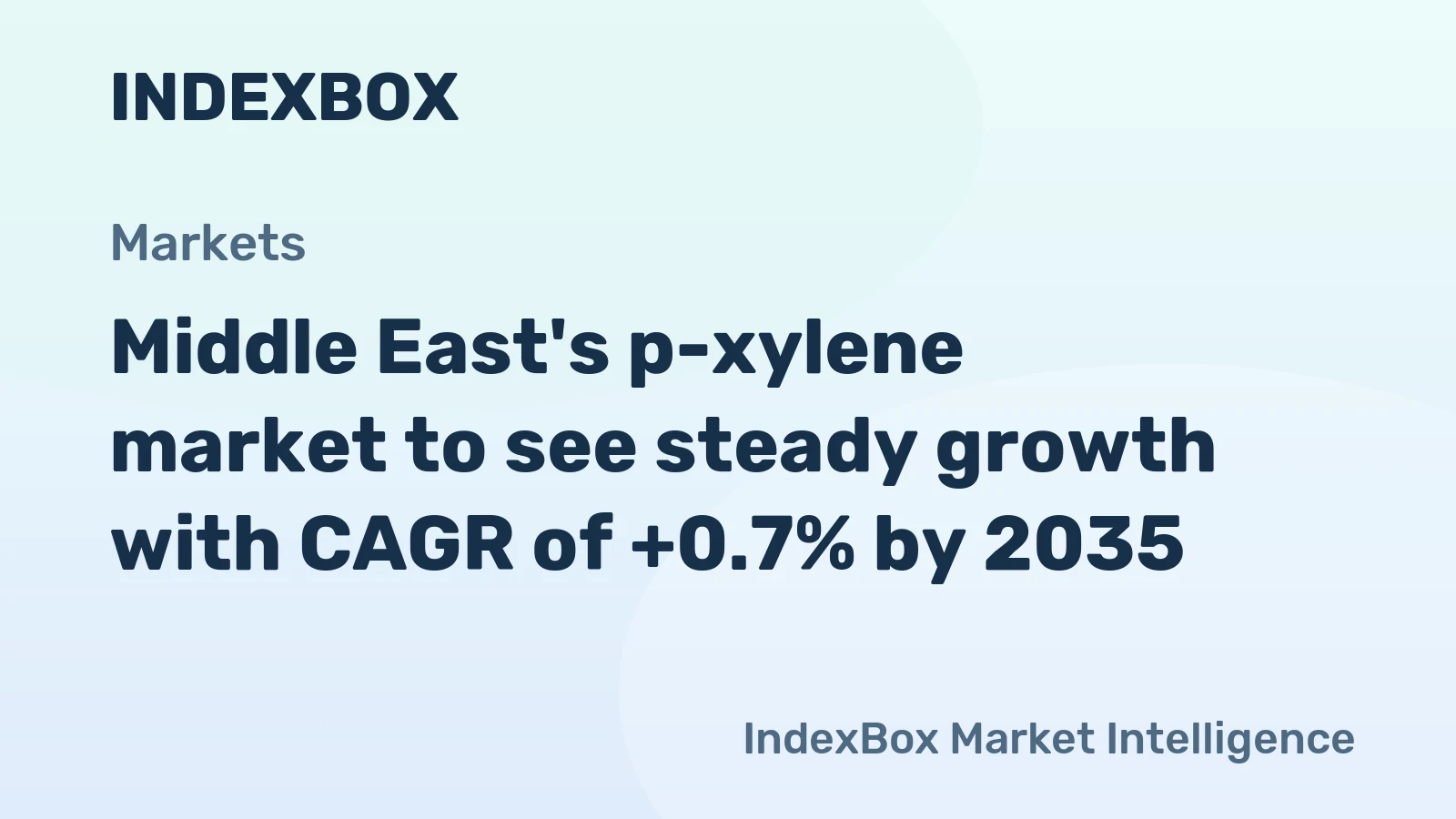 Middle East's p-xylene market to see steady growth with CAGR of +0.7% by 2035