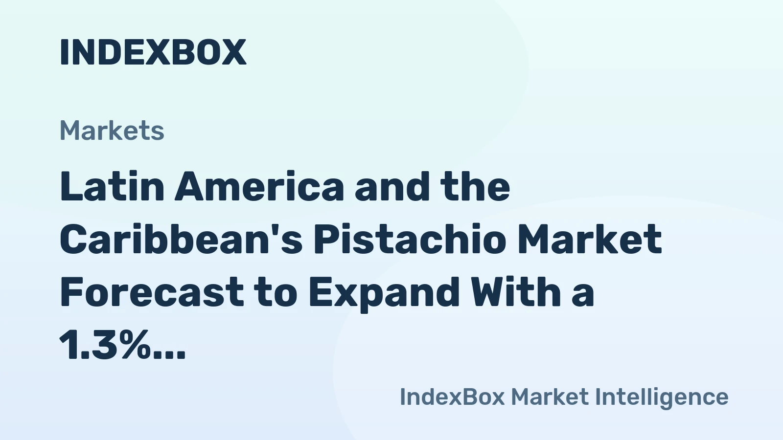 Latin America and the Caribbean's Pistachio Market Forecast to Expand With a 1.3% CAGR Through 2035