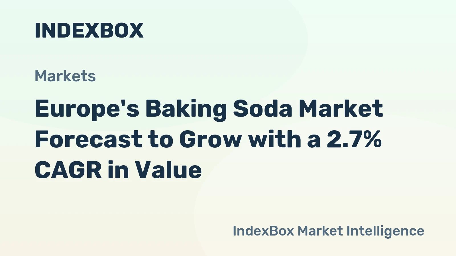 Europe's Baking Soda Market Forecast to Grow with a 2.7% CAGR in Value