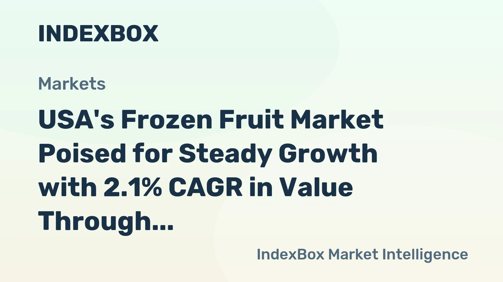 USA's Frozen Fruit Market Poised for Steady Growth with 2.1% CAGR in Value Through 2035