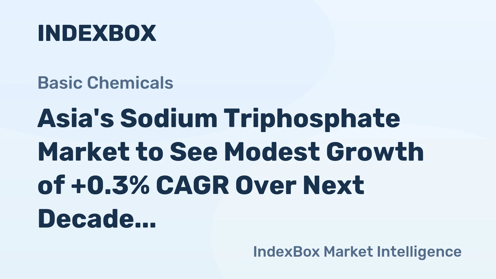 Asia's Sodium Triphosphate Market to See Modest Growth of +0.3% CAGR Over Next Decade