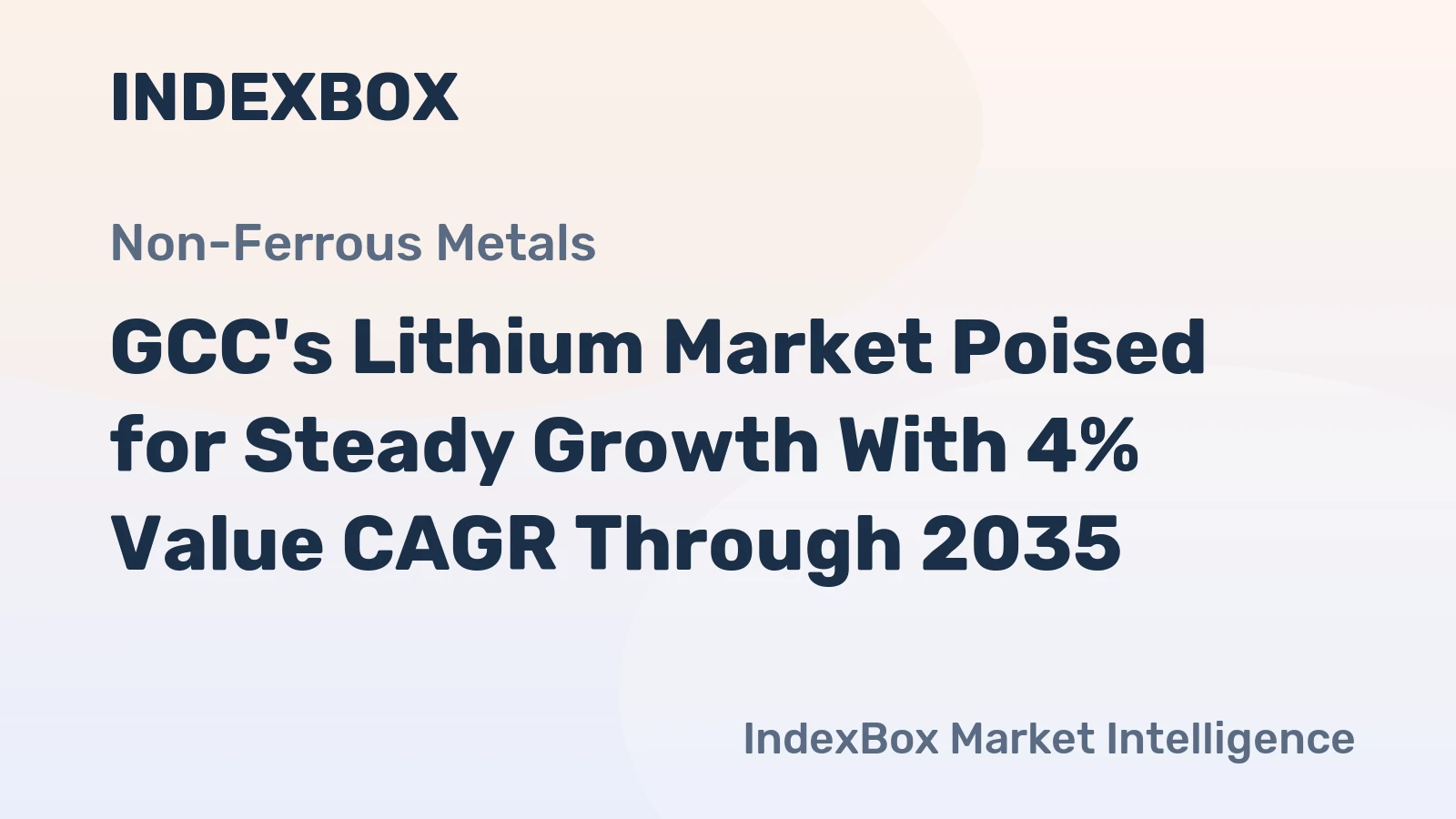 GCC's Lithium Market Poised for Steady Growth With 4% Value CAGR Through 2035
