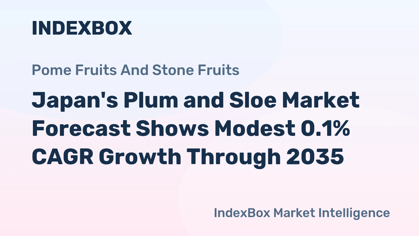 Japan's Plum and Sloe Market Forecast Shows Modest 0.1% CAGR Growth Through 2035
