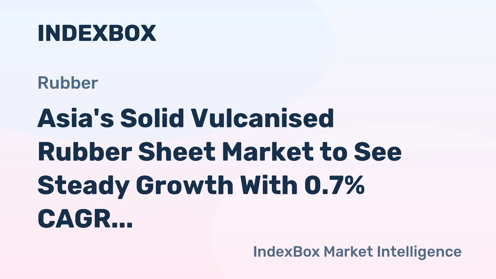 Asia's Solid Vulcanised Rubber Sheet Market to See Steady Growth With 0.7% CAGR Through 2035