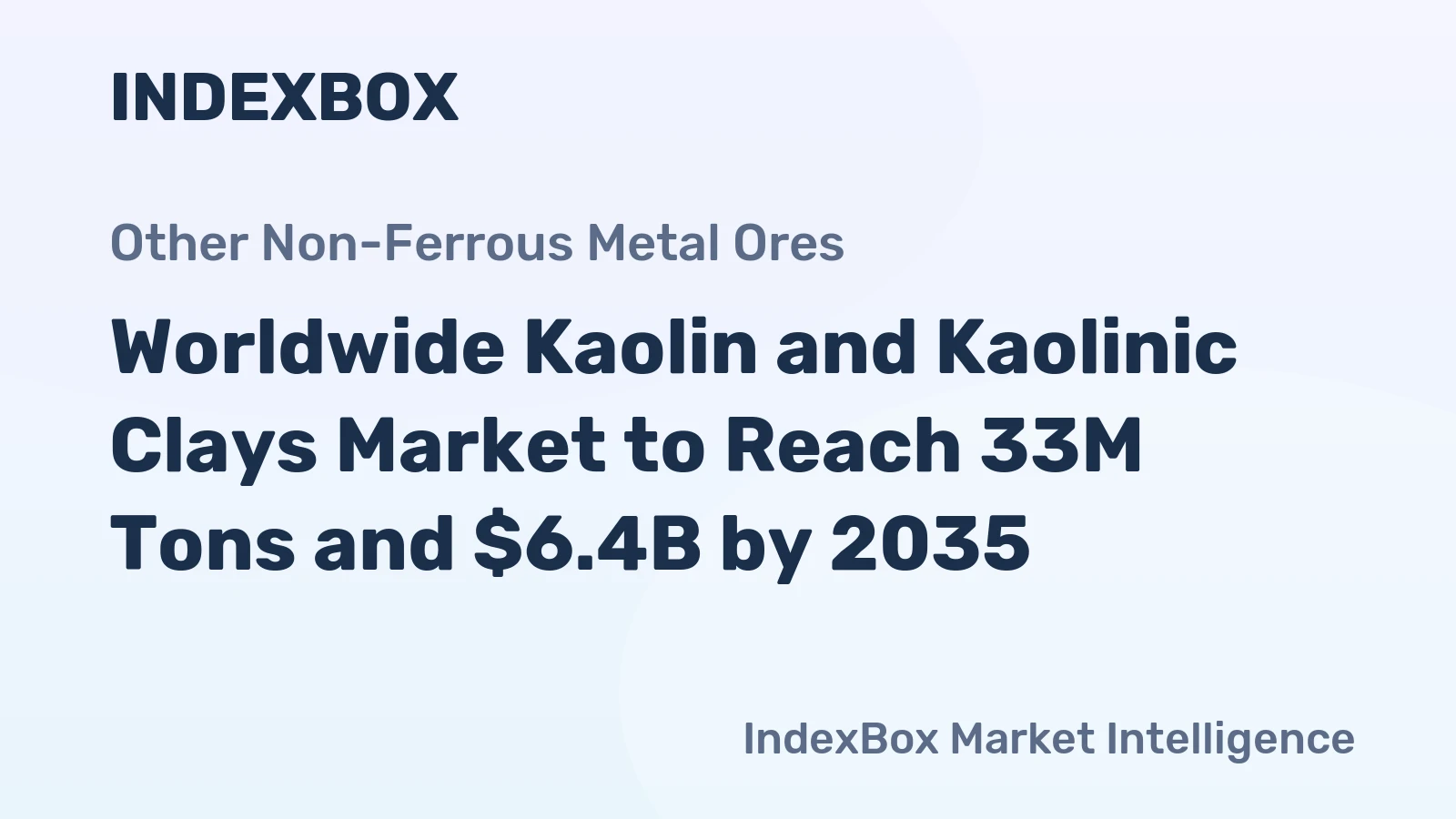 Worldwide Kaolin and Kaolinic Clays Market to Reach 33M Tons and $6.4B by 2035