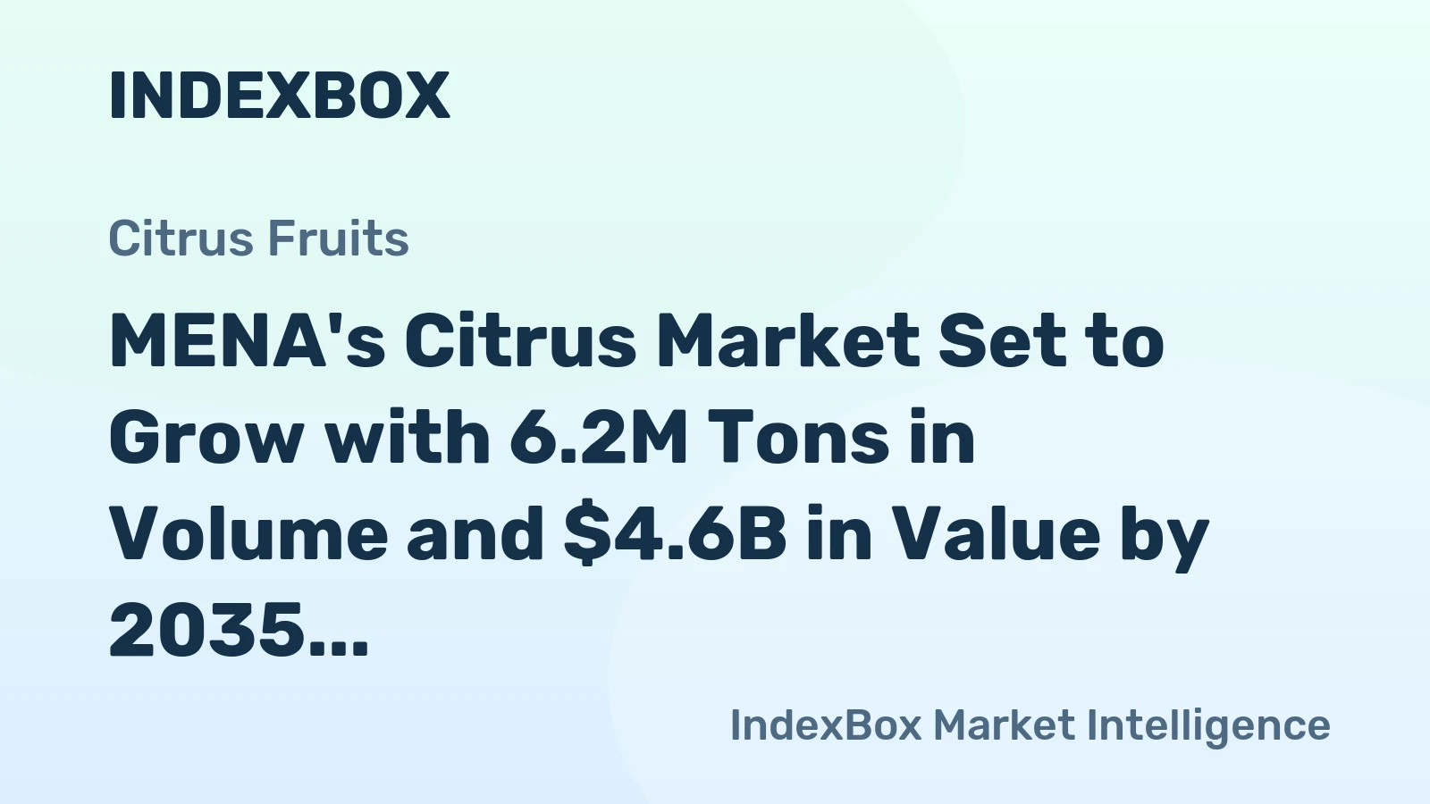 MENA's Citrus Market Set to Grow with 6.2M Tons in Volume and $4.6B in Value by 2035