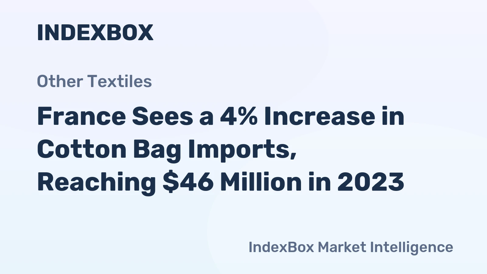 France Sees a 4% Increase in Cotton Bag Imports, Reaching $46 Million in 2023