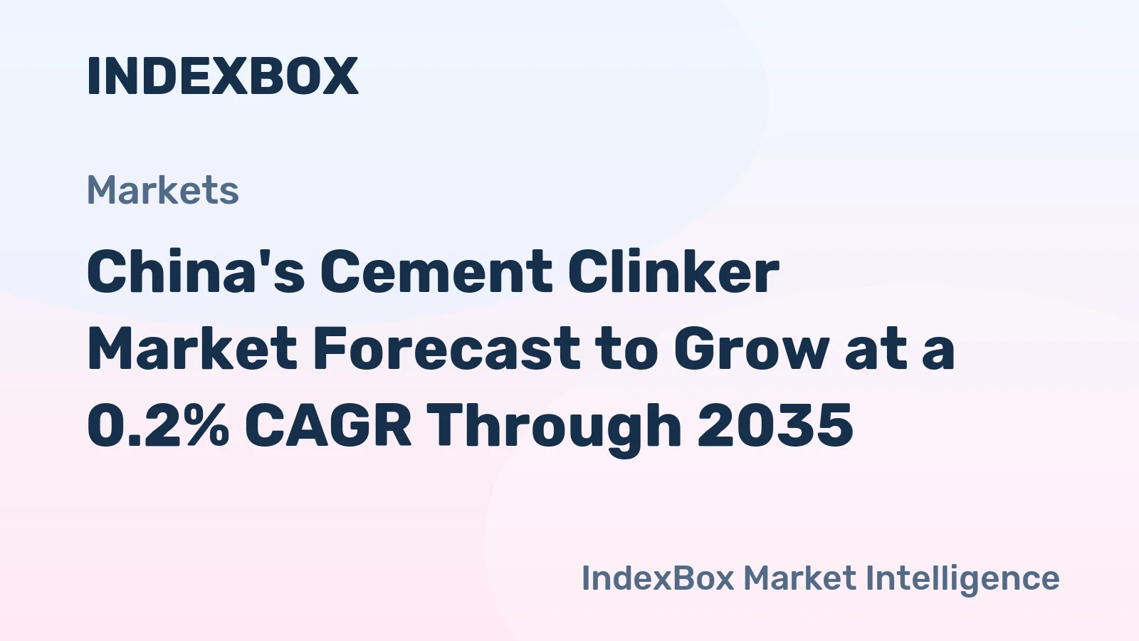 China's Cement Clinker Market Forecast to Grow at a 0.2% CAGR Through 2035