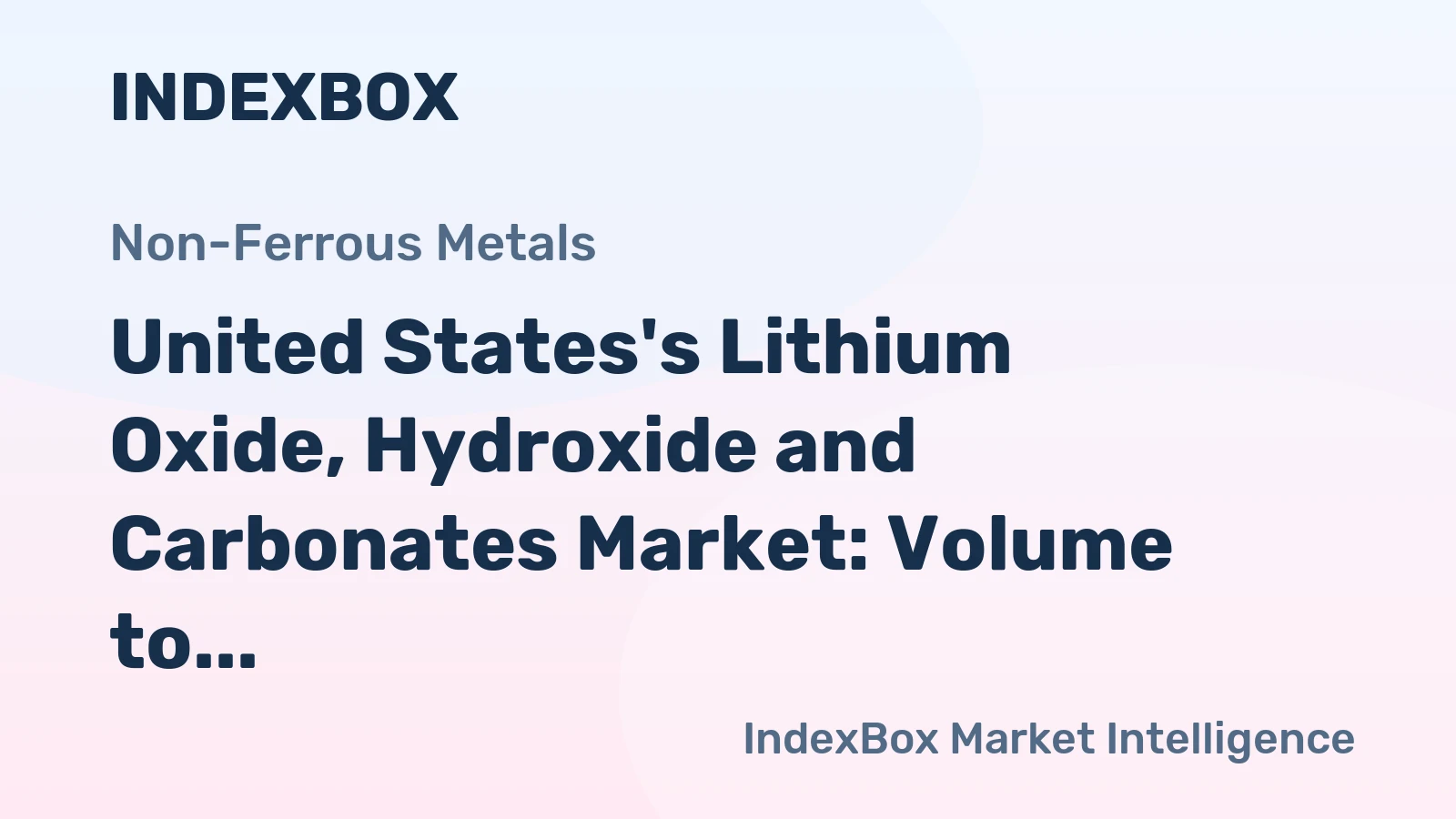 United States's Lithium Oxide, Hydroxide and Carbonates Market: Volume to Reach 20K Tons and Value to Hit $267M by 2035