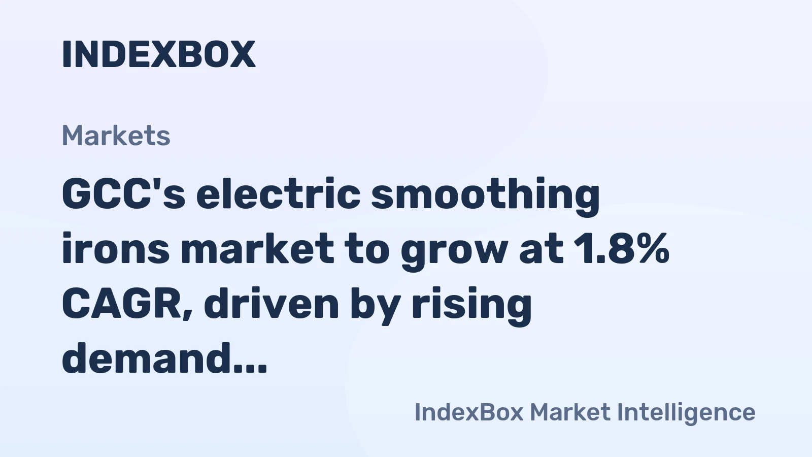 GCC's electric smoothing irons market to grow at 1.8% CAGR, driven by rising demand, reaching 12M units by 2035.