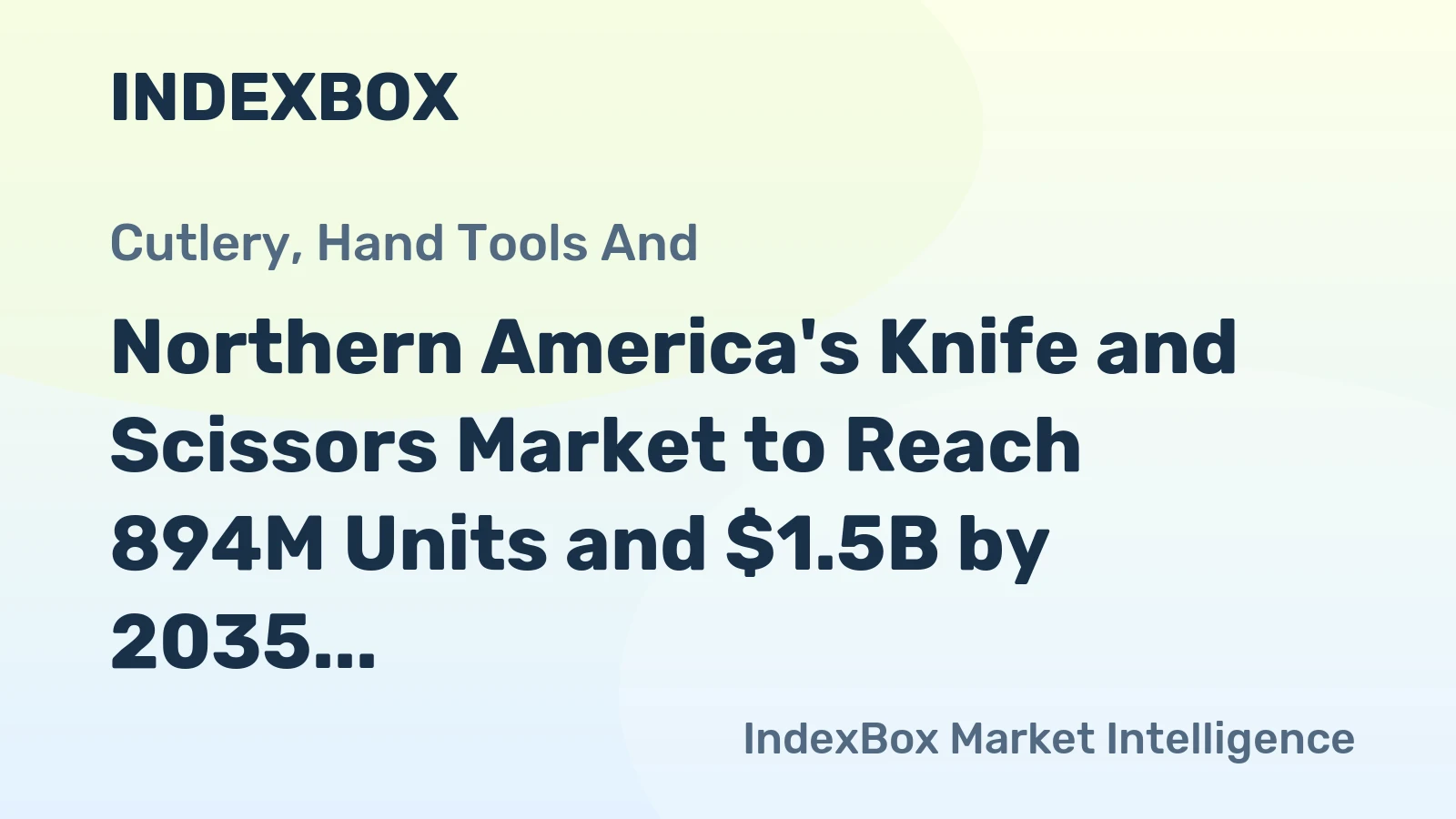 Northern America's Knife and Scissors Market to Reach 894M Units and $1.5B by 2035