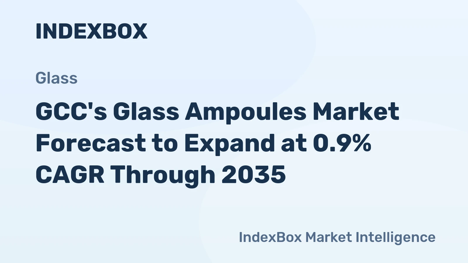GCC's Glass Ampoules Market Forecast to Expand at 0.9% CAGR Through 2035