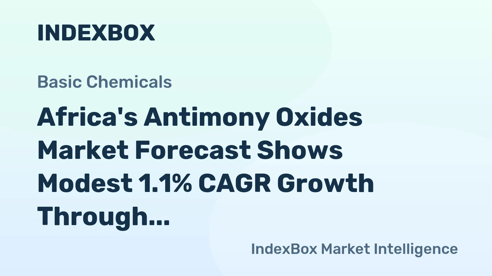Africa's Antimony Oxides Market Forecast Shows Modest 1.1% CAGR Growth Through 2035