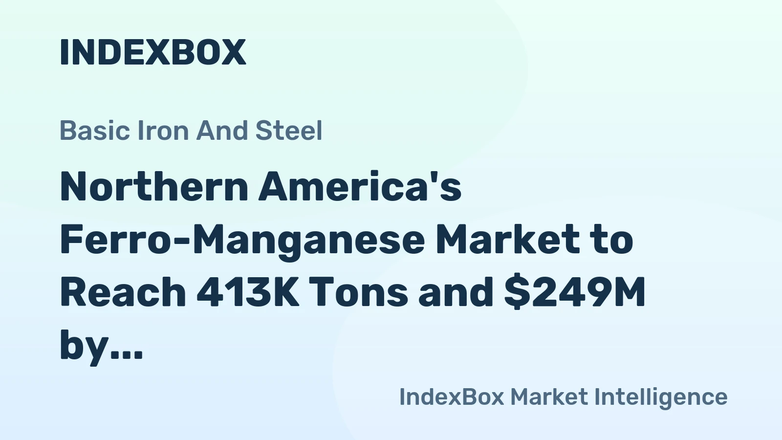 Northern America's Ferro-Manganese Market to Reach 413K Tons and $249M by 2035