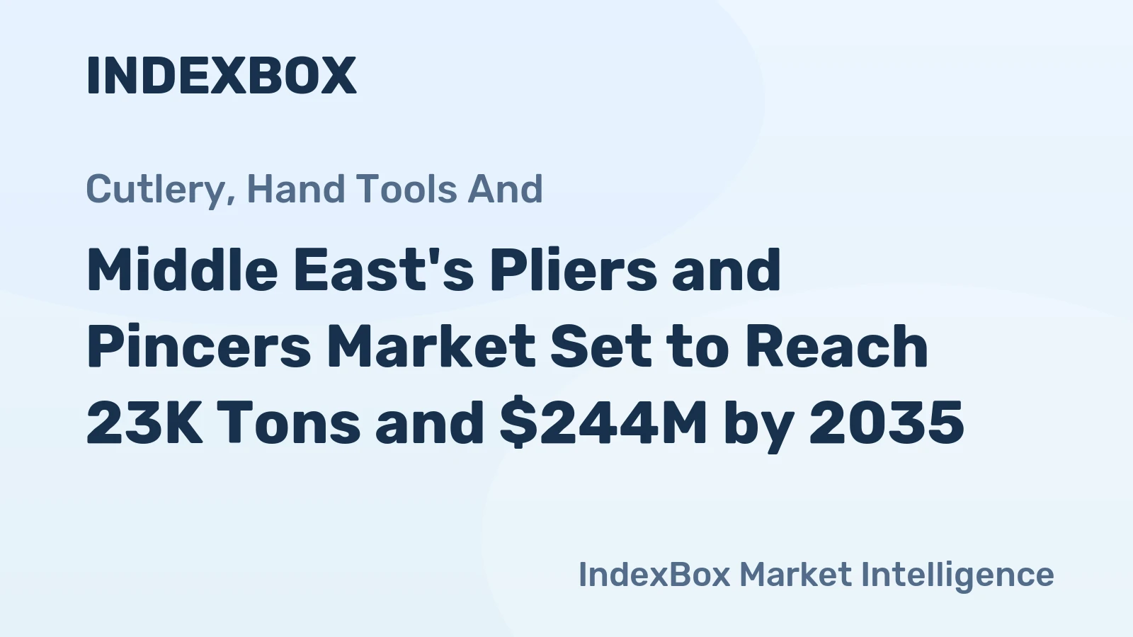Middle East's Pliers and Pincers Market Set to Reach 23K Tons and $244M by 2035