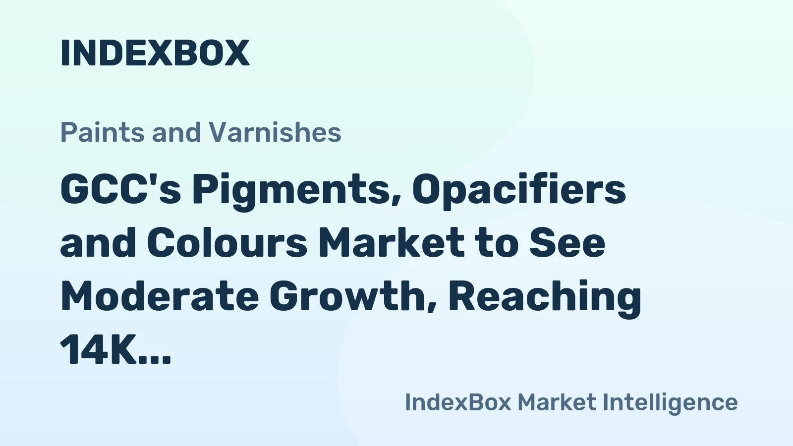 GCC's Pigments, Opacifiers and Colours Market to See Moderate Growth, Reaching 14K tons and $72M by 2035
