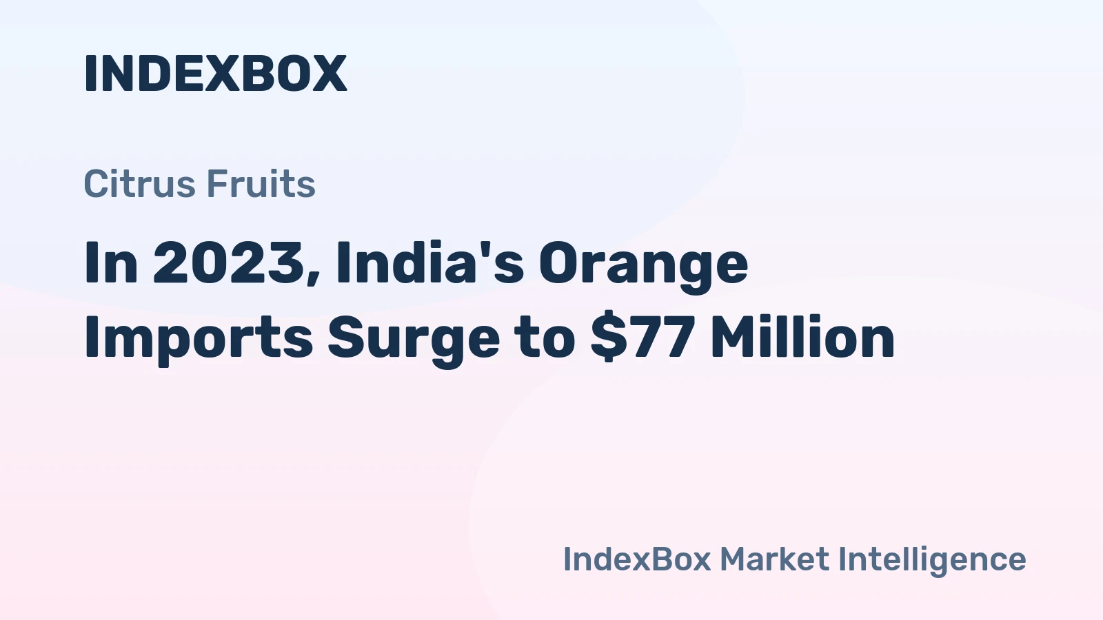In 2023, India's Orange Imports Surge to $77 Million