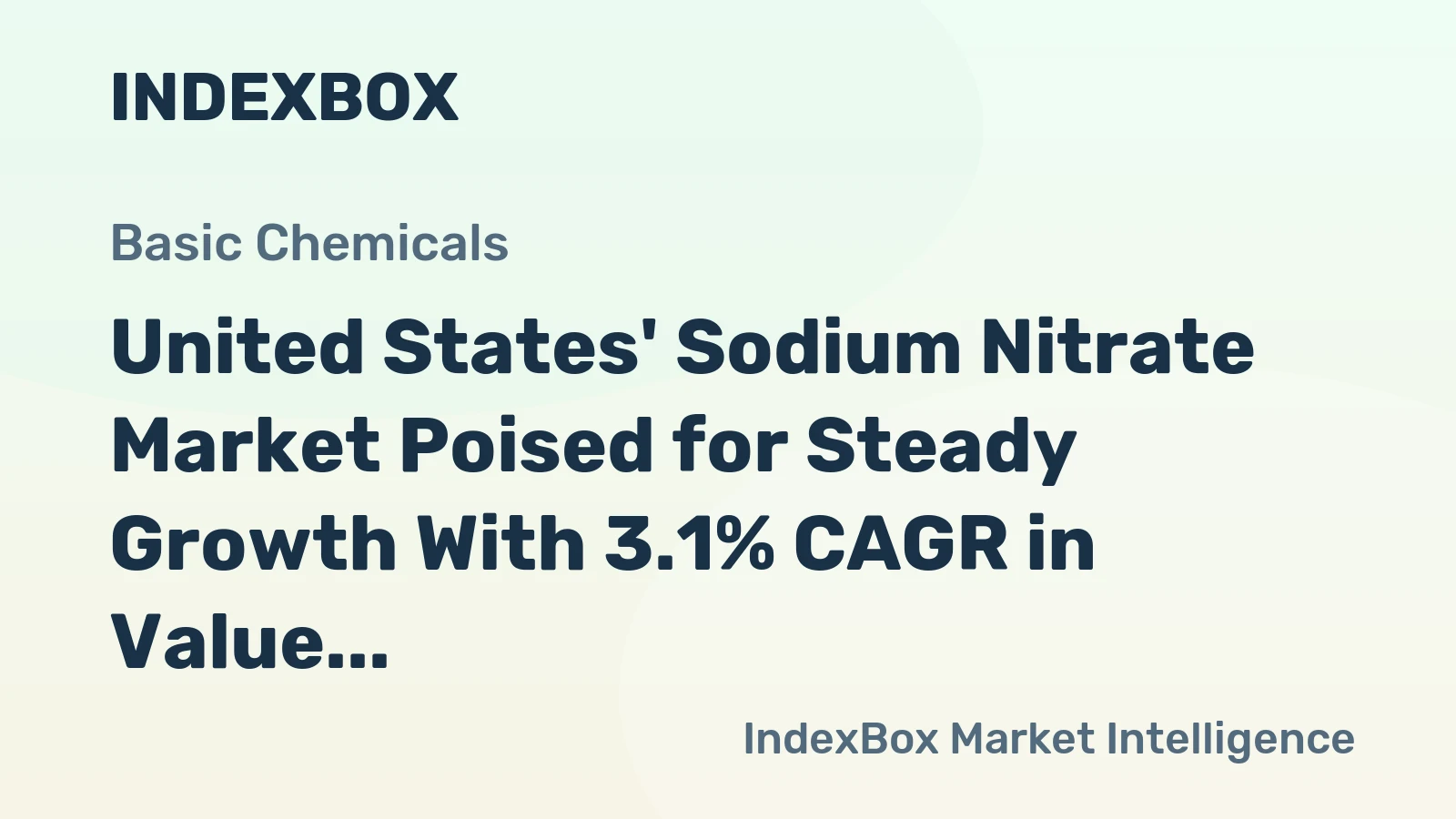 United States' Sodium Nitrate Market Poised for Steady Growth With 3.1% CAGR in Value Through 2035