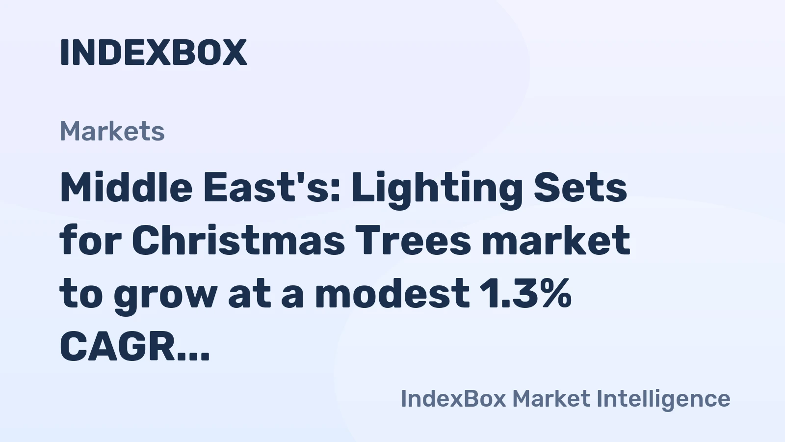Middle East's: Lighting Sets for Christmas Trees market to grow at a modest 1.3% CAGR, reaching 5.3M units by 2035.