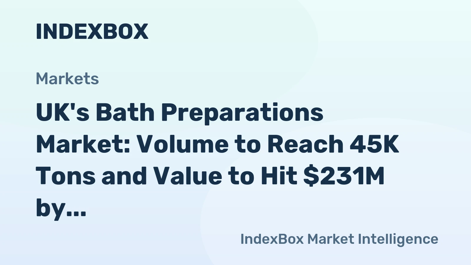 UK's Bath Preparations Market: Volume to Reach 45K Tons and Value to Hit $231M by 2035