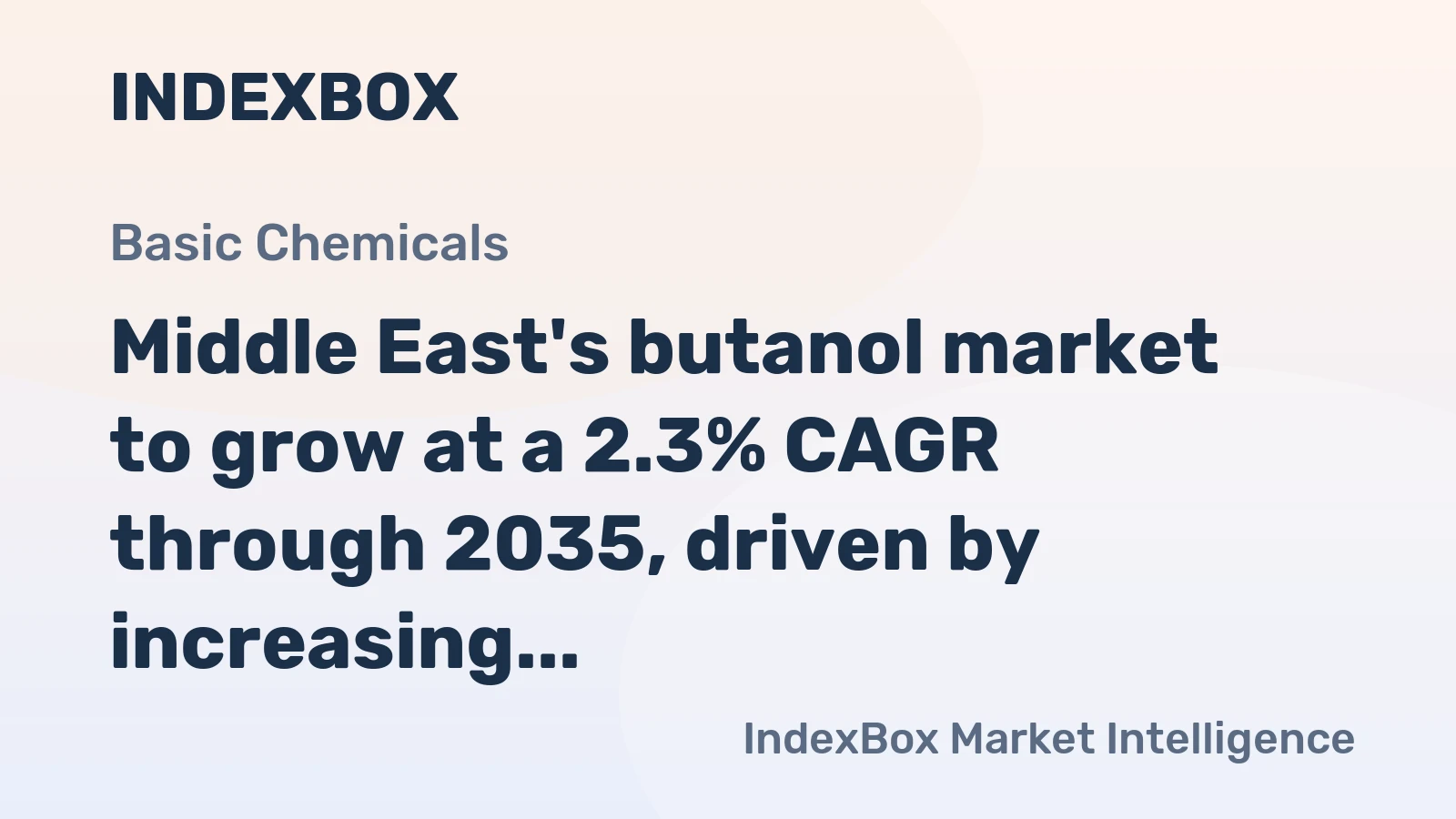 Middle East's butanol market to grow at a 2.3% CAGR through 2035, driven by increasing regional demand.