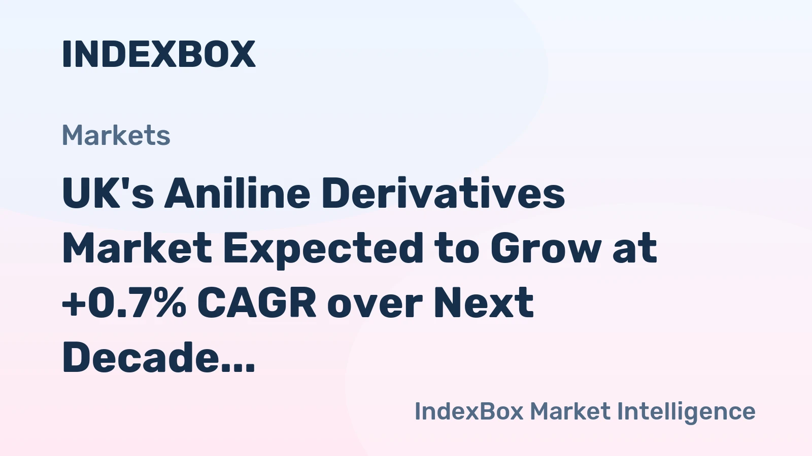 UK's Aniline Derivatives Market Expected to Grow at +0.7% CAGR over Next Decade