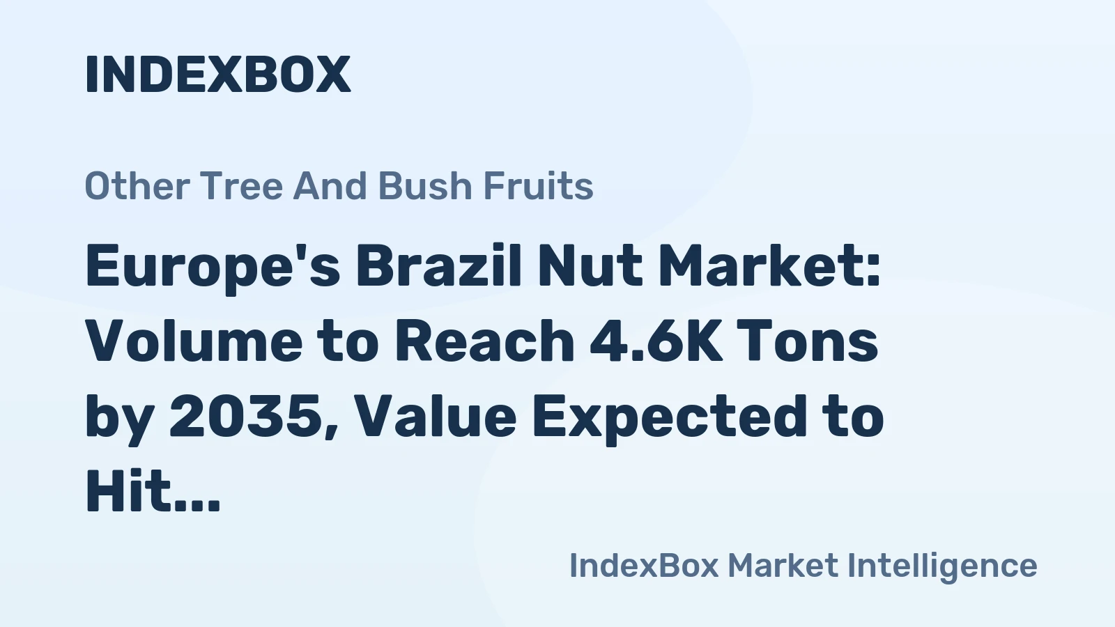 Europe's Brazil Nut Market: Volume to Reach 4.6K Tons by 2035, Value Expected to Hit $15M