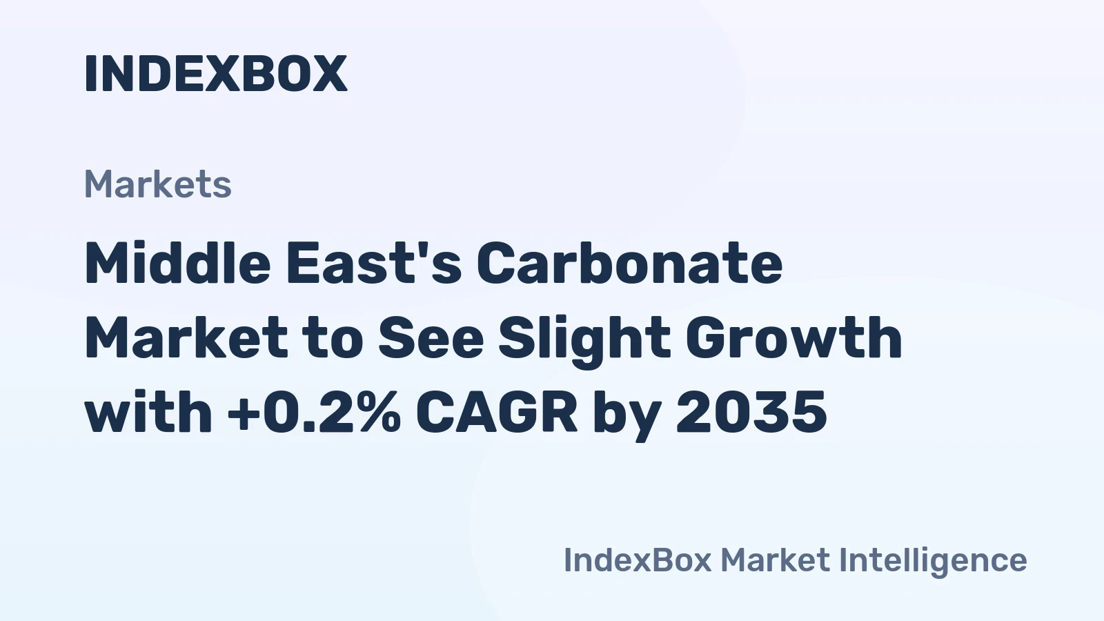 Middle East's Carbonate Market to See Slight Growth with +0.2% CAGR by 2035
