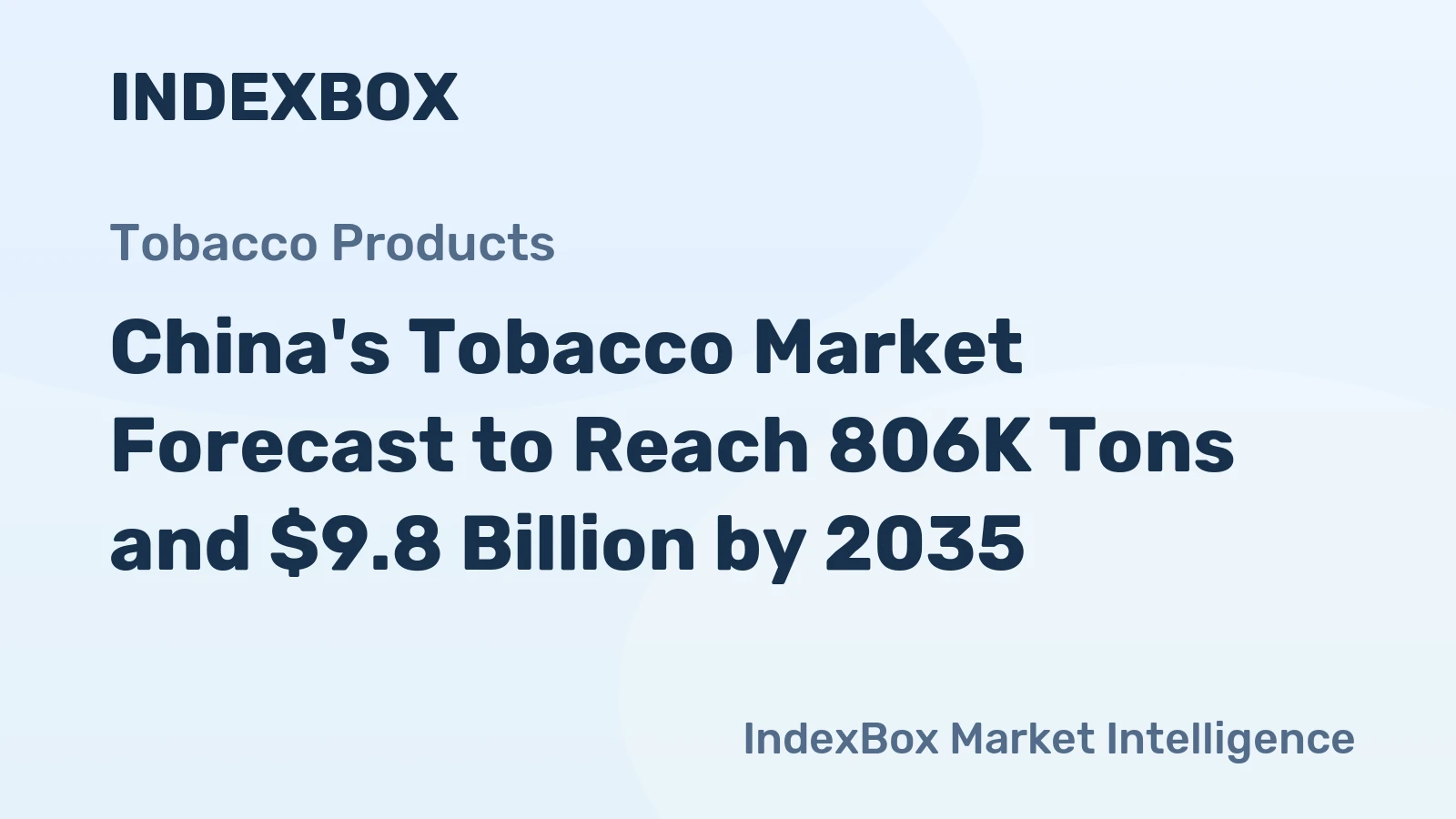 China's Tobacco Market Forecast to Reach 806K Tons and $9.8 Billion by 2035