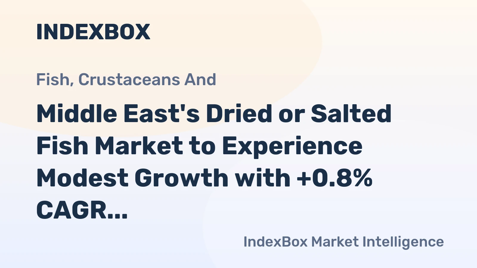 Middle East's Dried or Salted Fish Market to Experience Modest Growth with +0.8% CAGR