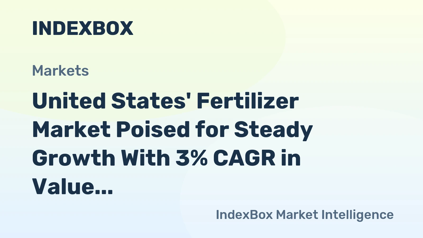 United States' Fertilizer Market Poised for Steady Growth With 3% CAGR in Value Through 2035