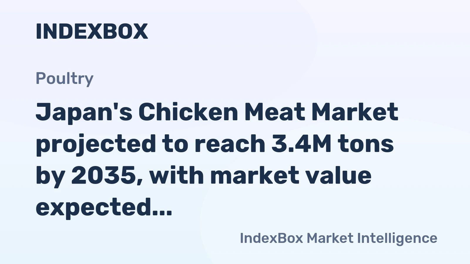 Japan's Chicken Meat Market projected to reach 3.4M tons by 2035, with market value expected to hit $8.1B