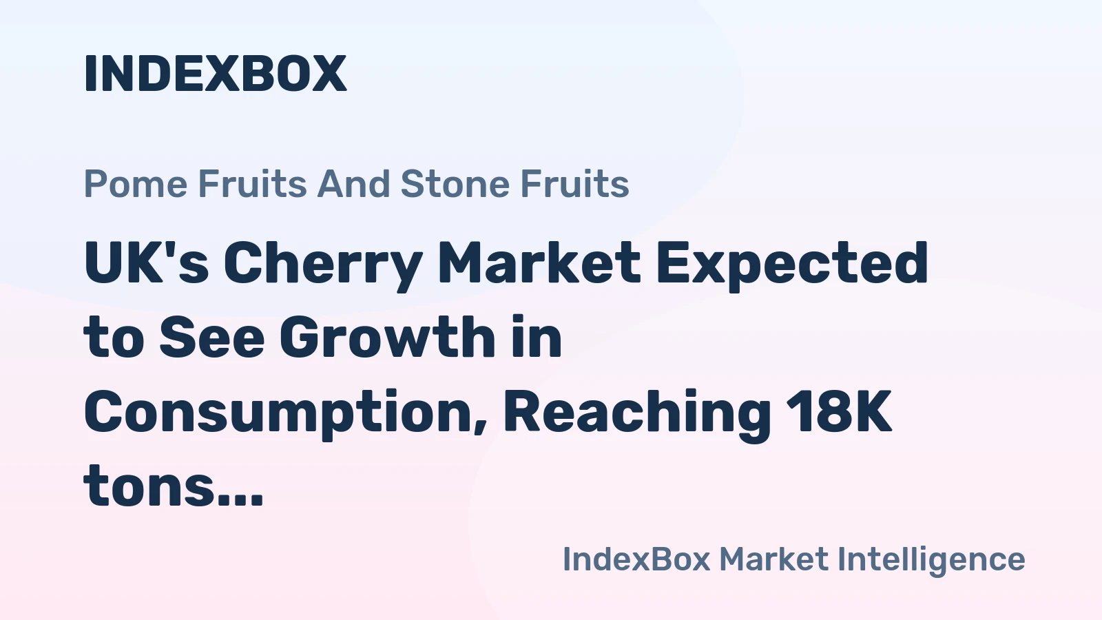 UK's Cherry Market Expected to See Growth in Consumption, Reaching 18K tons and $99M Value by 2035