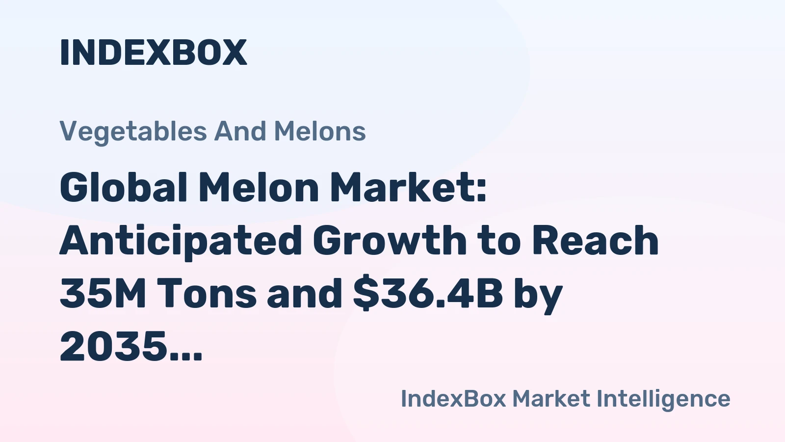 Global Melon Market: Anticipated Growth to Reach 35M Tons and $36.4B by 2035