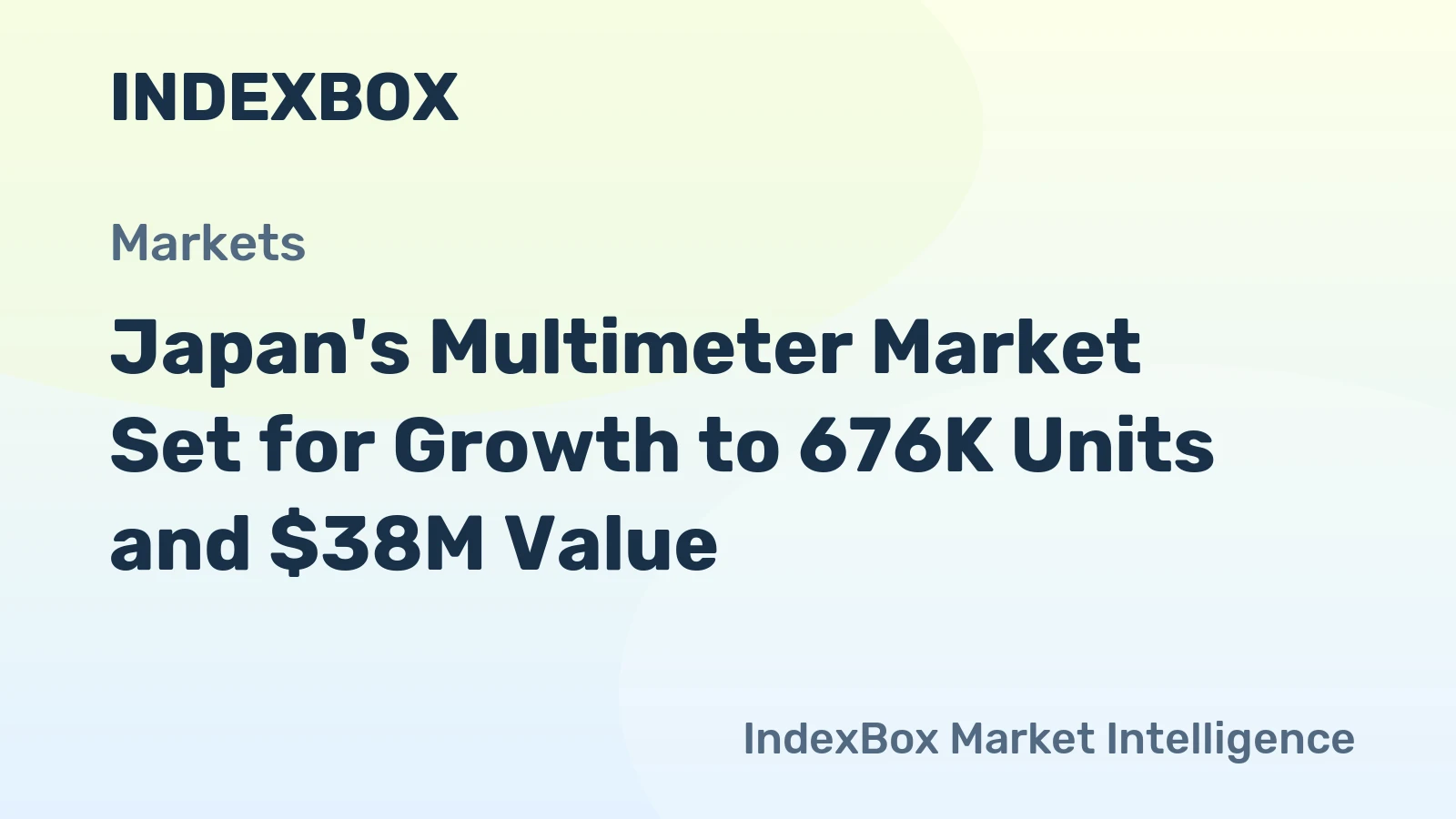Japan's Multimeter Market Set for Growth to 676K Units and $38M Value