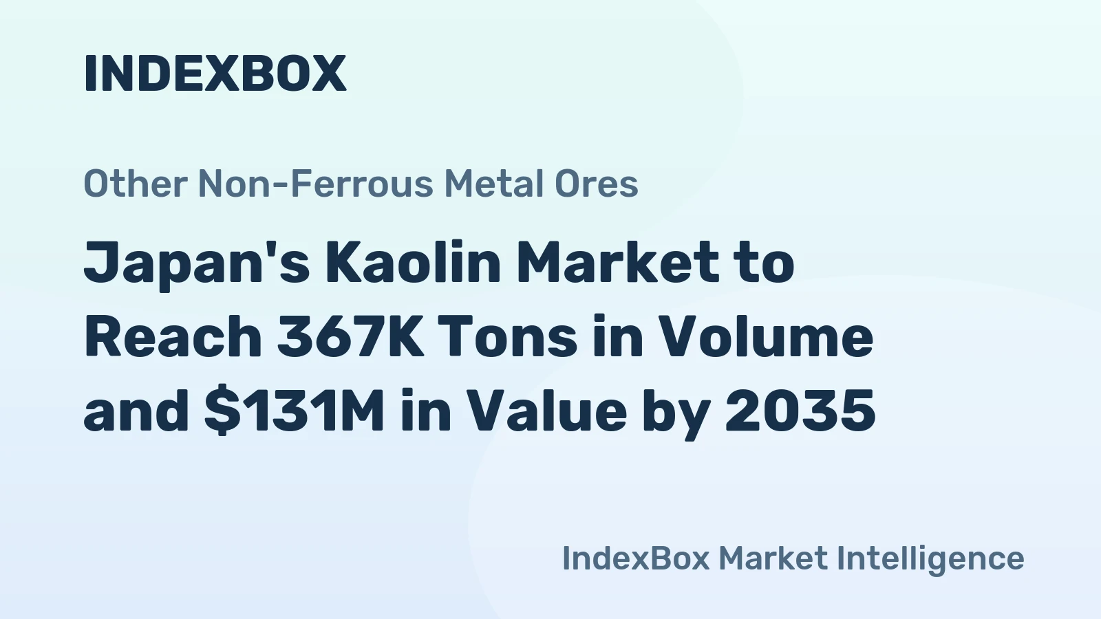 Japan's Kaolin Market to Reach 367K Tons in Volume and $131M in Value by 2035