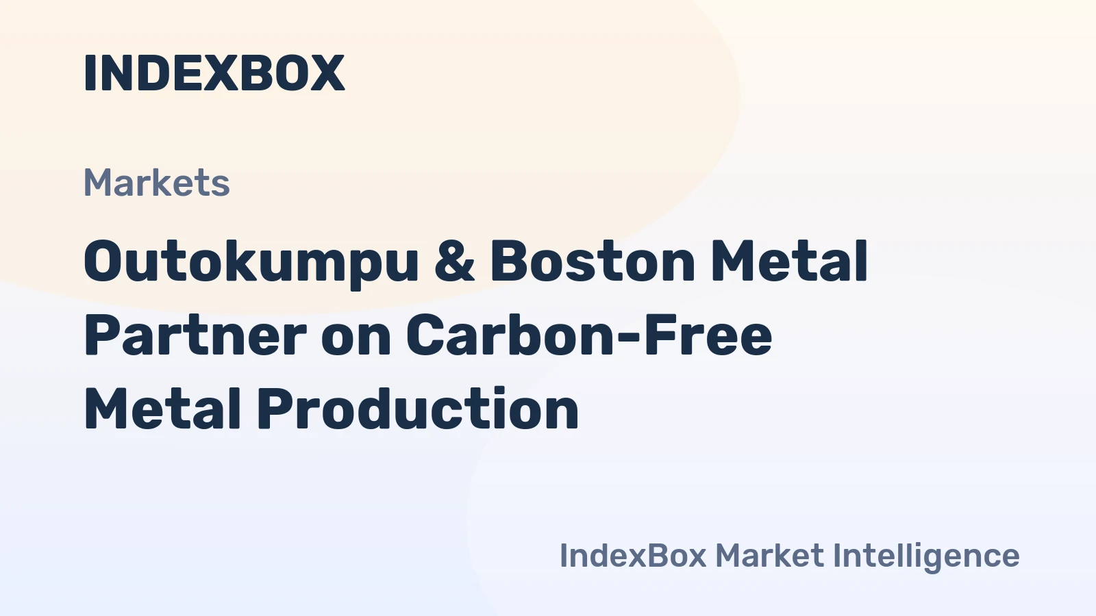 Outokumpu & Boston Metal Partner on Carbon-Free Metal Production