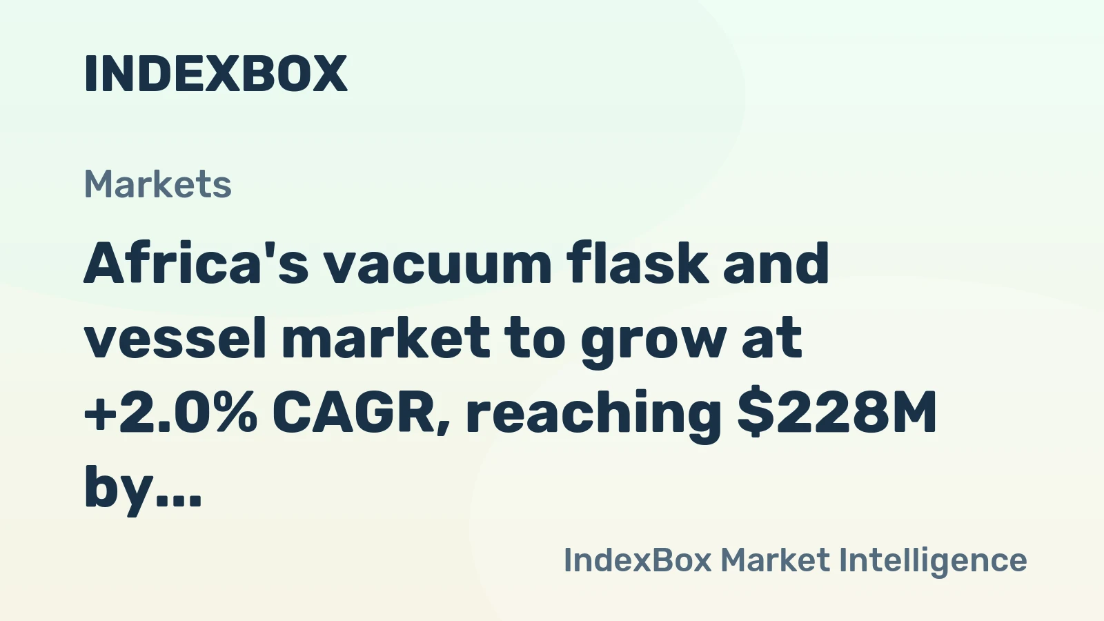 Africa's vacuum flask and vessel market to grow at +2.0% CAGR, reaching $228M by 2035 on steady demand.