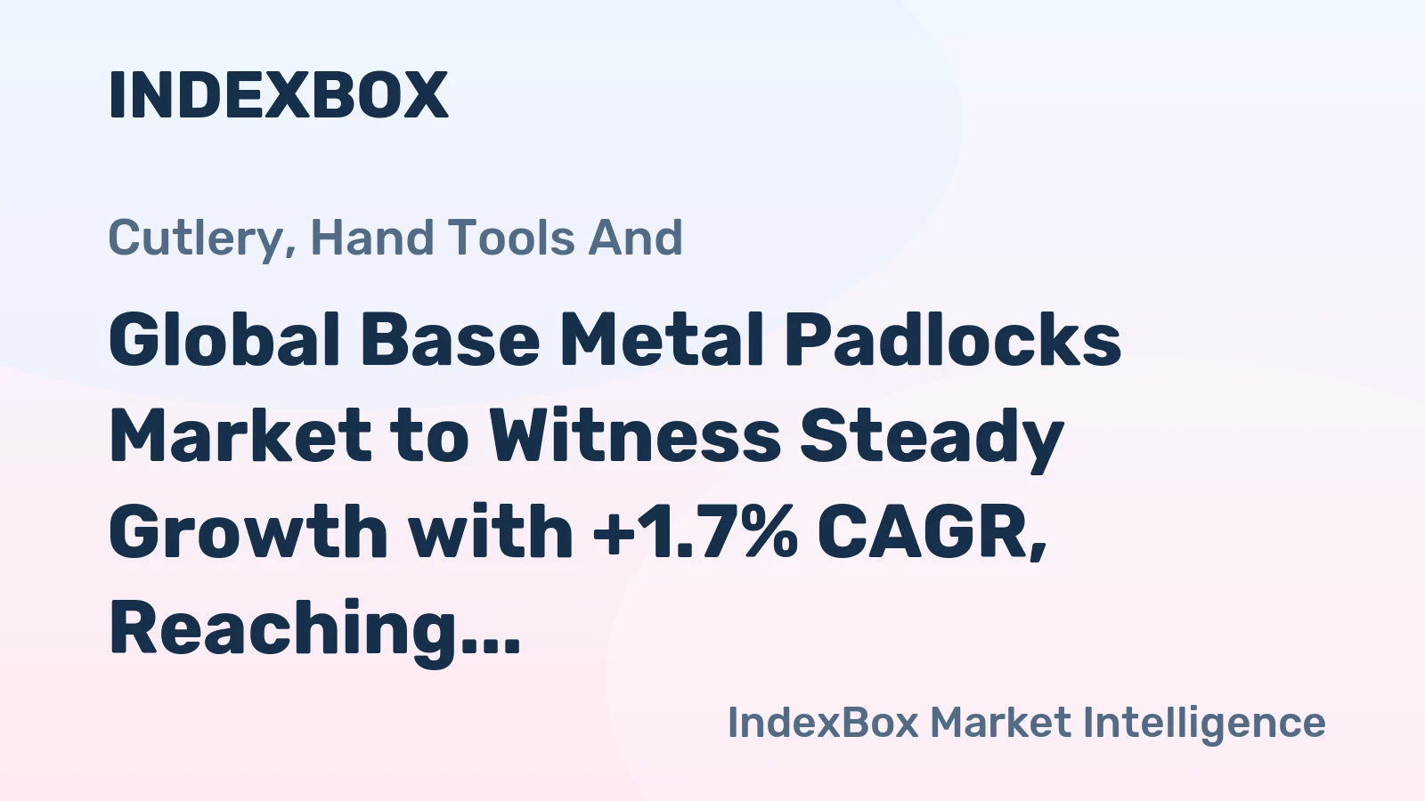 Global Base Metal Padlocks Market to Witness Steady Growth with +1.7% CAGR, Reaching 301K Tons by 2035