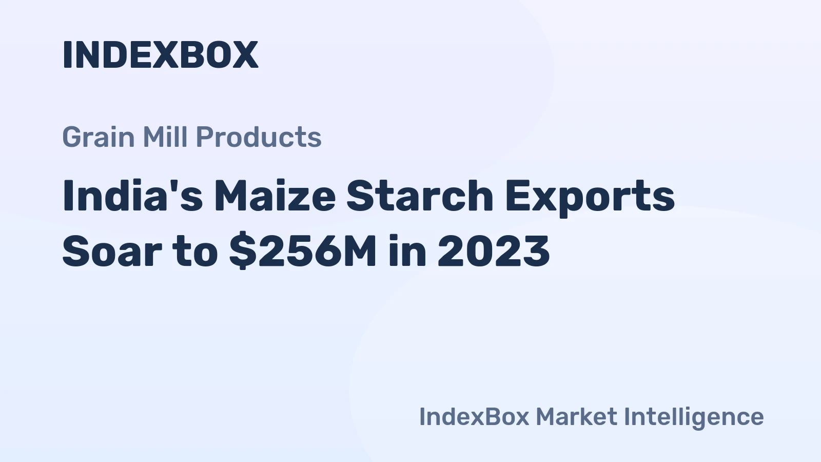 India's Maize Starch Exports Soar to $256M in 2023