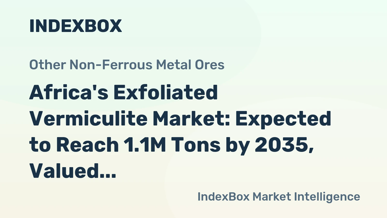 Africa's Exfoliated Vermiculite Market: Expected to Reach 1.1M Tons by 2035, Valued at $1B