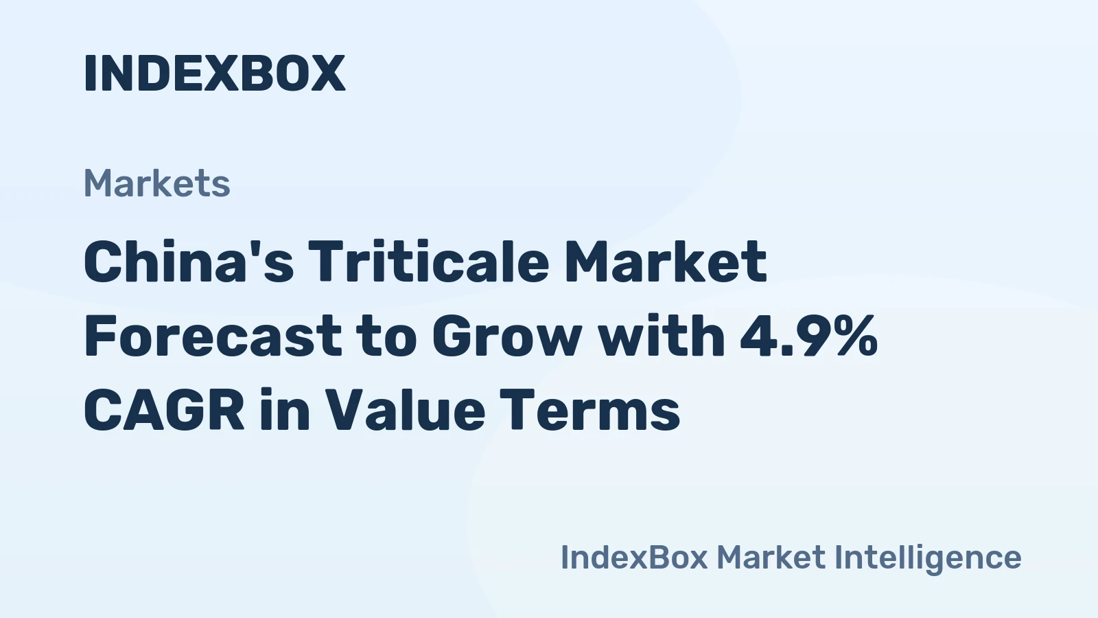 China's Triticale Market Forecast to Grow with 4.9% CAGR in Value Terms