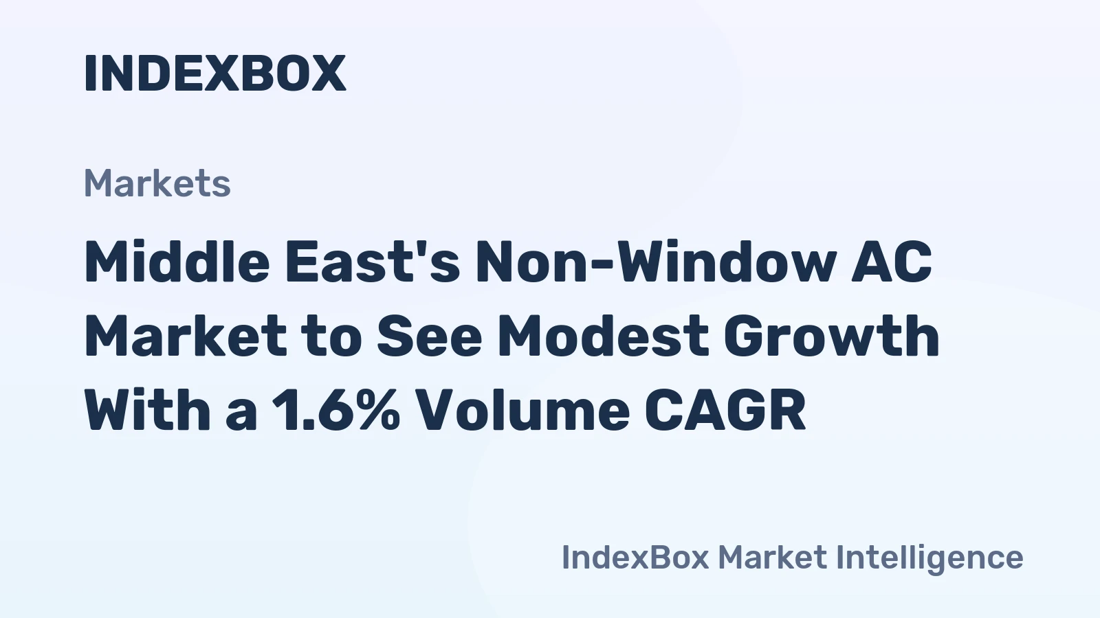 Middle East's Non-Window AC Market to See Modest Growth With a 1.6% Volume CAGR
