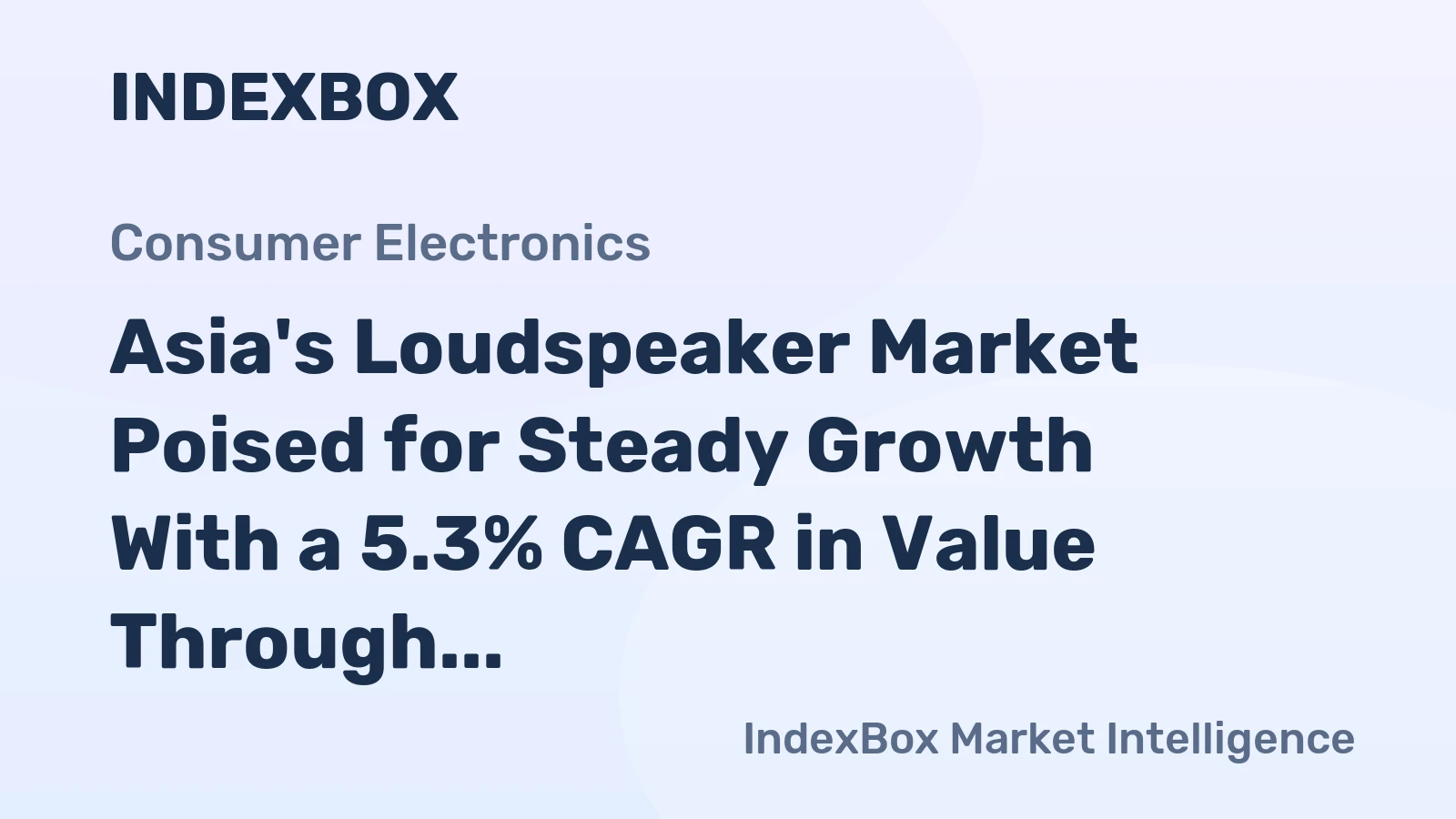 Asia's Loudspeaker Market Poised for Steady Growth With a 5.3% CAGR in Value Through 2035