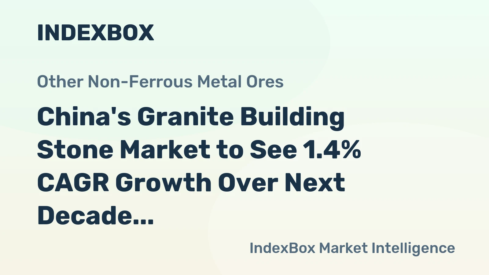 China's Granite Building Stone Market to See 1.4% CAGR Growth Over Next Decade