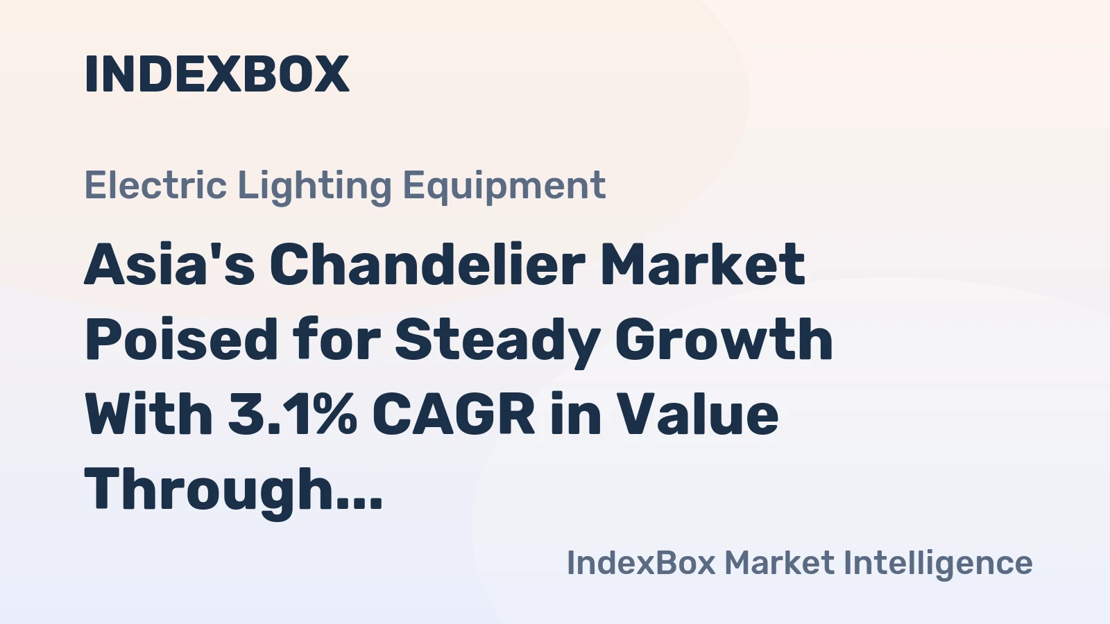 Asia's Chandelier Market Poised for Steady Growth With 3.1% CAGR in Value Through 2035