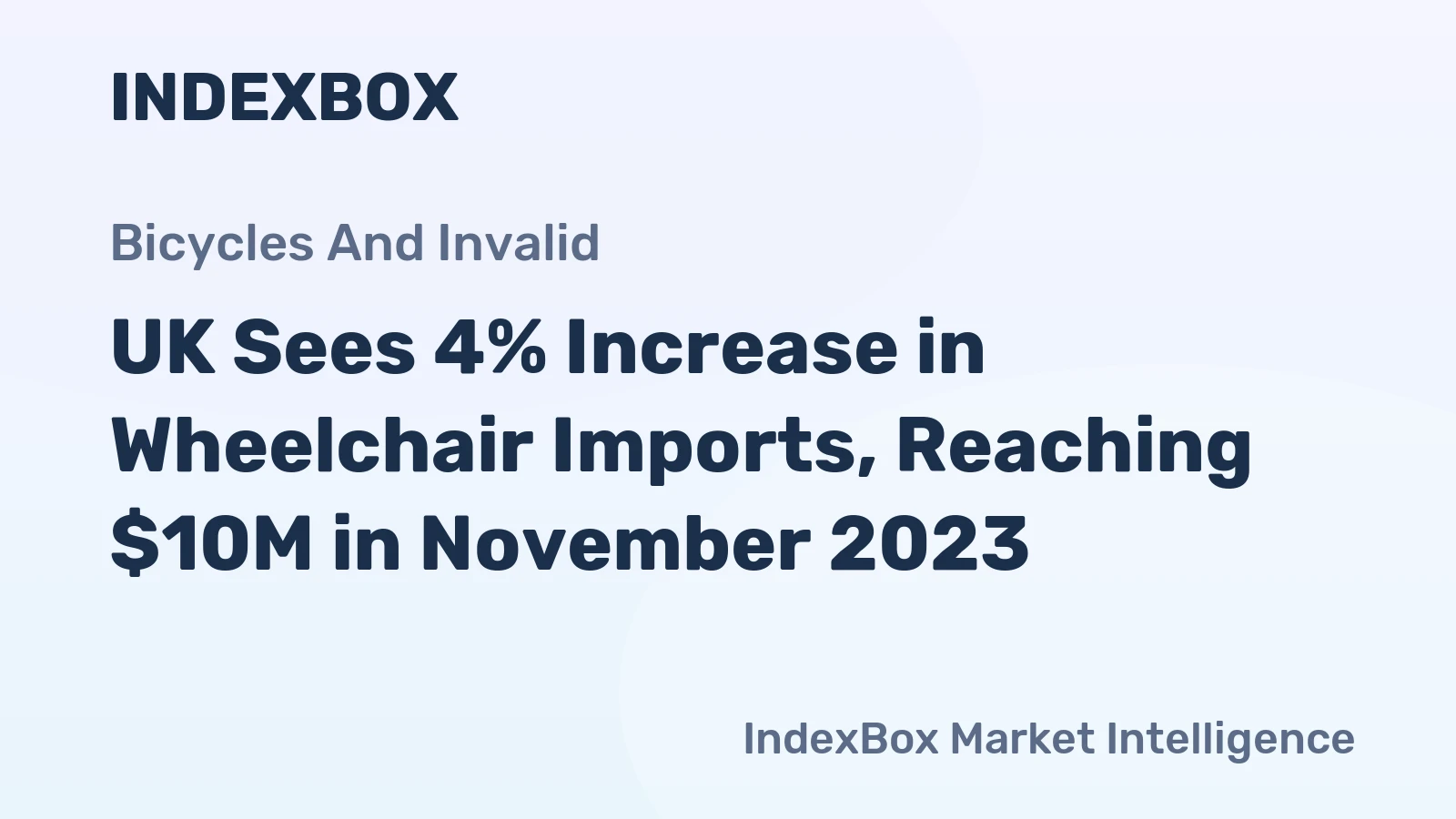 UK Sees 4% Increase in Wheelchair Imports, Reaching $10M in November 2023