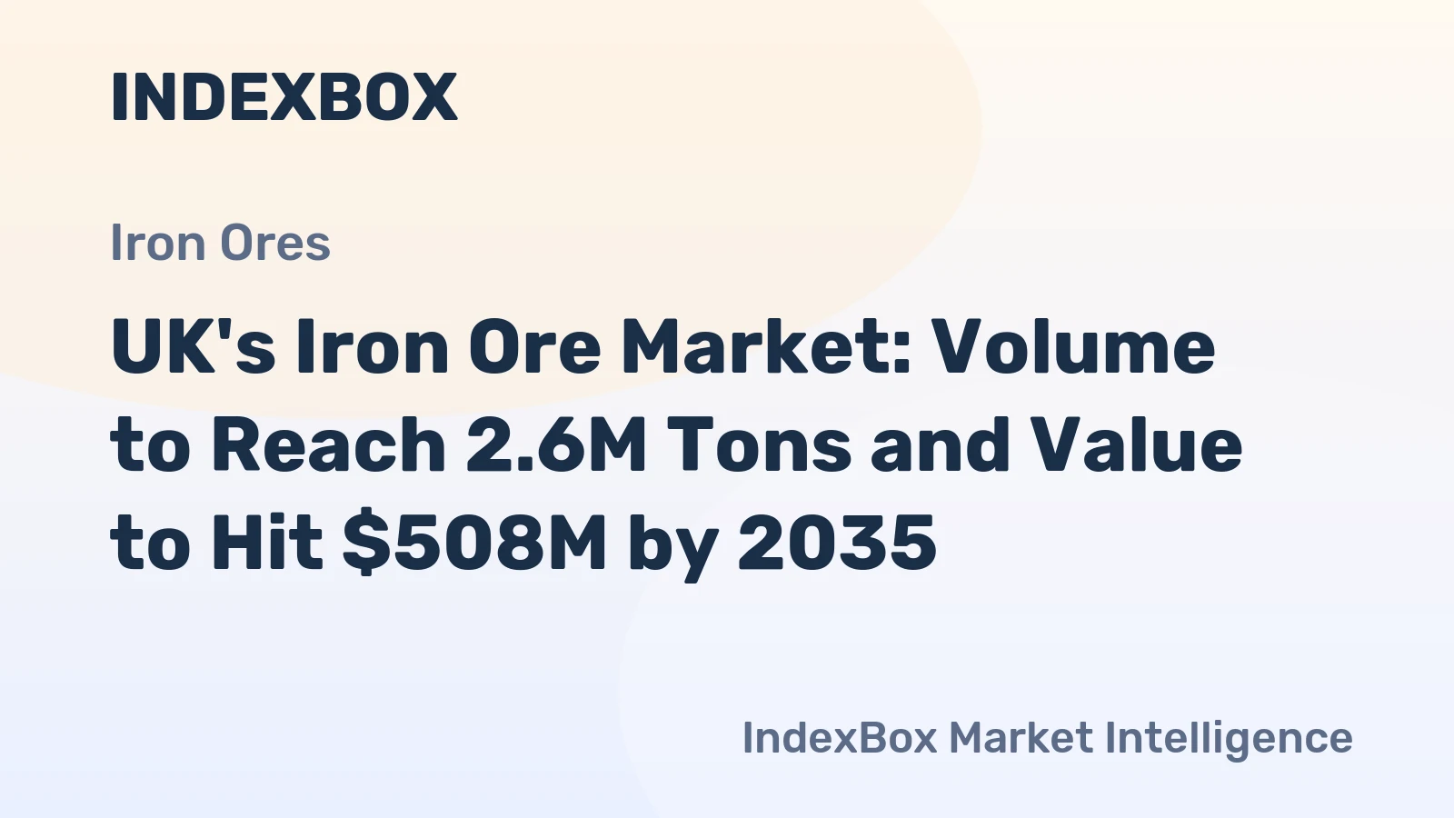 UK's Iron Ore Market: Volume to Reach 2.6M Tons and Value to Hit $508M by 2035