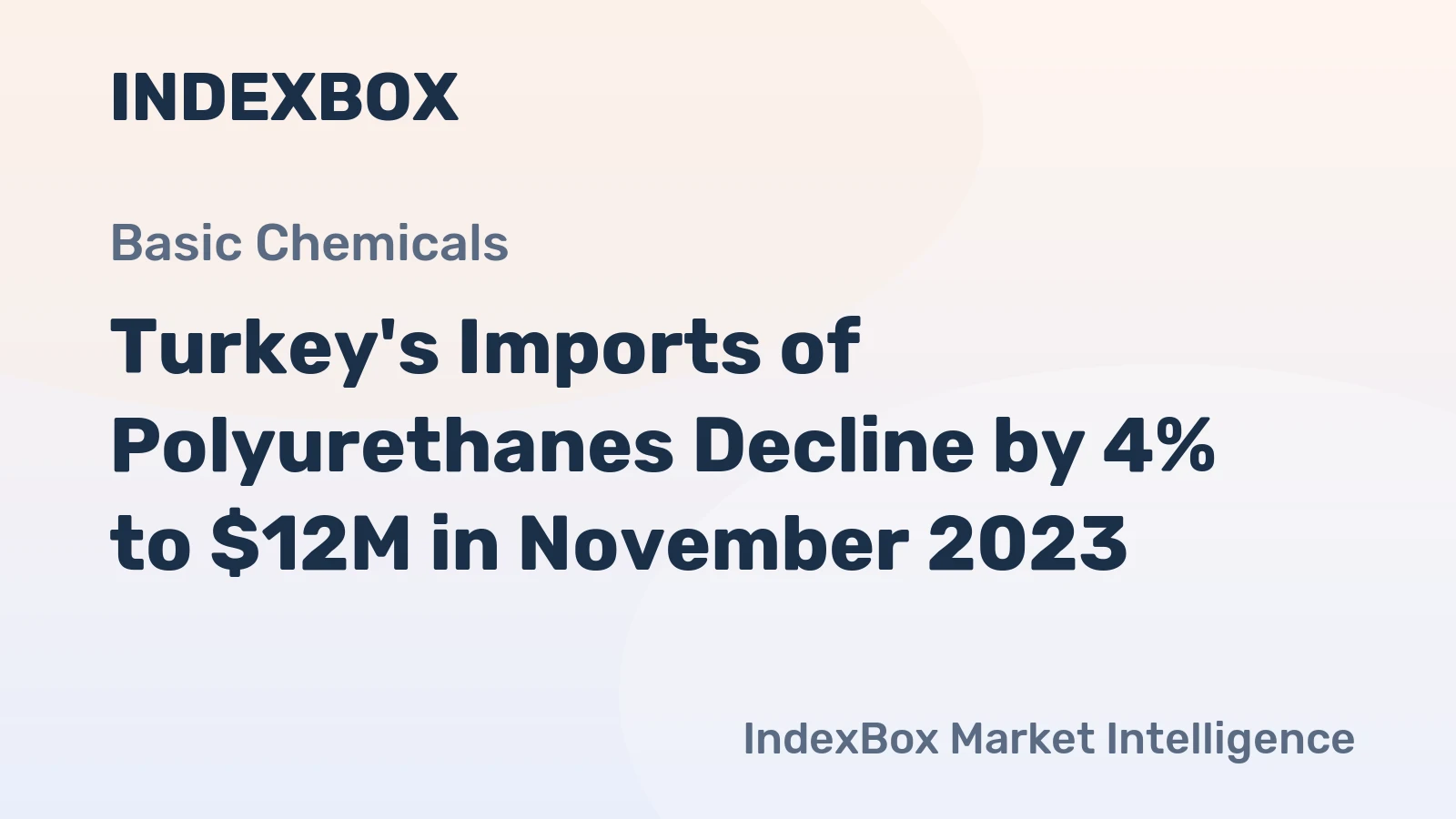 Turkey's Imports of Polyurethanes Decline by 4% to $12M in November 2023